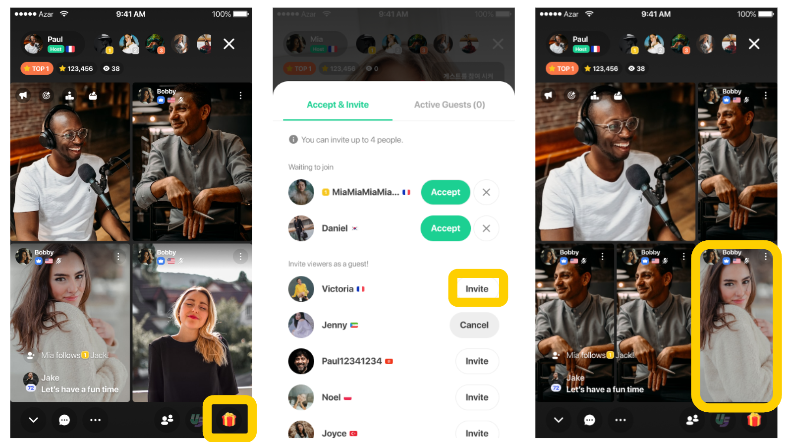 Multiguest Lives！ – Azar Help Center